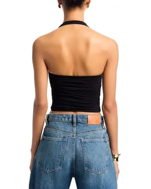 AFRM Aranya Halter Neck Top - Noir