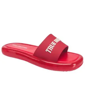 True Religion Logo Strap Jelly Slide - Red