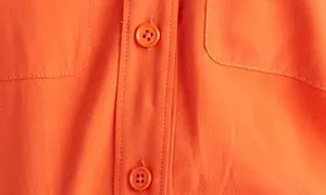 Universal Standard V-neck Button-up Shirt - Orange Flame