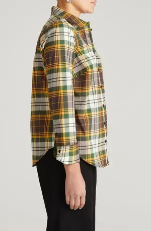 Universal Standard Henning X Us Madison Poplin Button-up Shirt - Brown Plaid