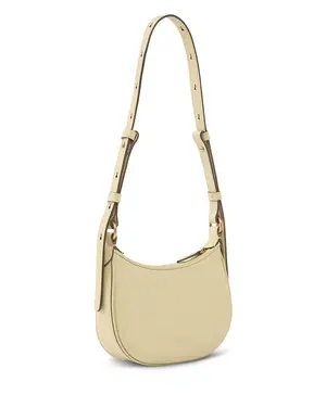 Pinko Half Moon Leather Shoulder Bag - Yellow