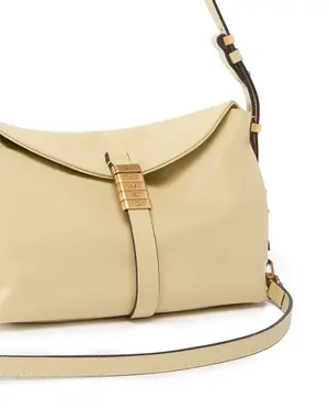 Pinko Mini Leather Saddle Shoulder Bag - Yellow