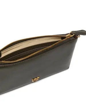 Pinko Mini Leather Flat Zip Pouch