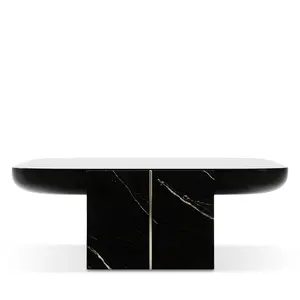 CARACOLE Overlap Rectangle Cocktail Table, Dark