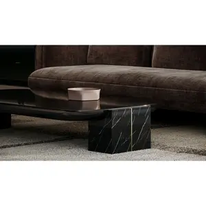 CARACOLE Overlap Rectangle Cocktail Table, Dark