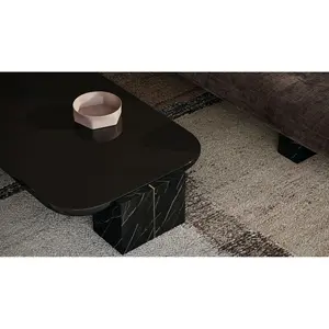 CARACOLE Overlap Rectangle Cocktail Table, Dark