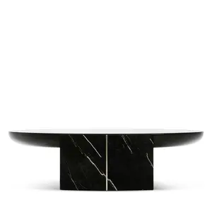 CARACOLE Overlap Round Cocktail Table, Dark