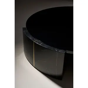 CARACOLE Overlap Round Cocktail Table, Dark