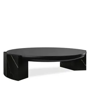 CARACOLE Overlap Round Cocktail Table, Dark