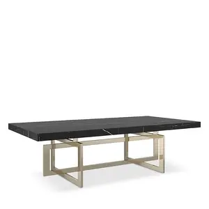 CARACOLE Wish You Were Here 60 Rectangle Cocktail Table, Dark - Whisper Of Gold/black Marble