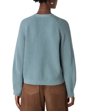 Whistles V-neck Button-front Cardigan - Blue