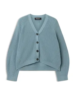 Whistles V-neck Button-front Cardigan - Blue