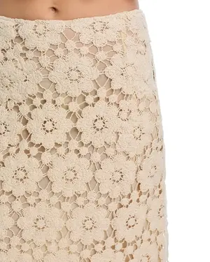 Bardot Veneta Crocheted Midi Skirt