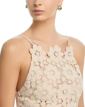 Bardot Veneta Crocheted Top - Light Beige