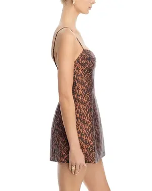 Bardot Marcello Hourglass Mini Dress - Leopard
