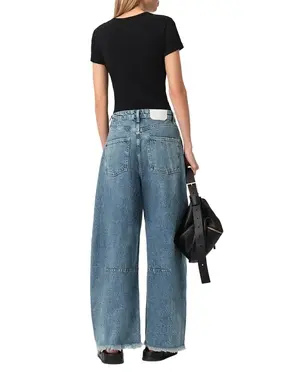 ALLSAINTS Payton Crop High-rise Jeans - Vintage Indigo