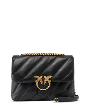 Pinko Love Puff Big Classic Leather Convertible Crossbody