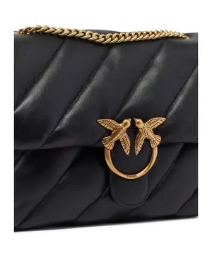 Pinko Love Puff Big Classic Leather Convertible Crossbody