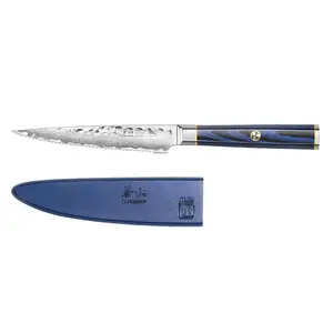 CANGSHAN 5 Serrated Utility Knife - Blue
