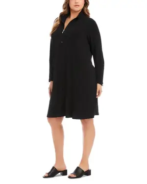 Karen Kane Plus Zip Up Travel Dress