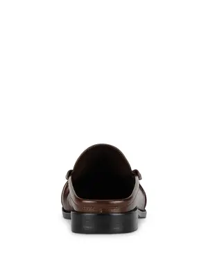 Jeffrey Campbell Goddard Leather Loafer Mules - Brown