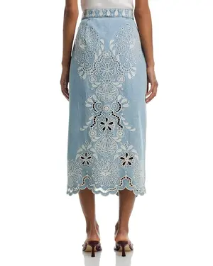 Farm Rio Richelieux Midi Skirt