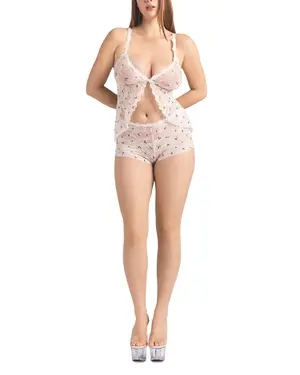 SKIMS Stretch Lace Babydoll Top - Ivory Cherry