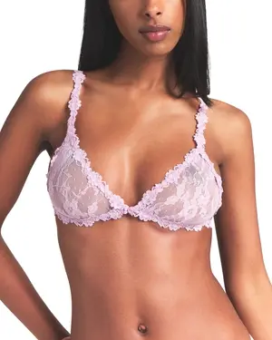 SKIMS Stretch Lace Triangle Bralette - Baby Pink