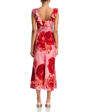 MILLY Scarlett Ruffle Neck Dress