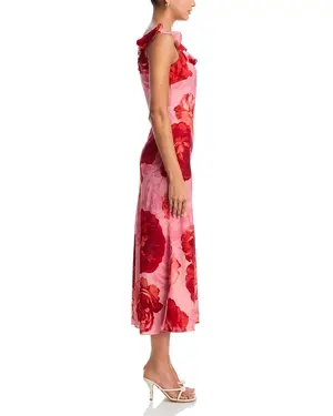 MILLY Scarlett Ruffle Neck Dress