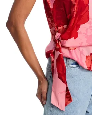 MILLY Serena Floral Top - Pink Multi