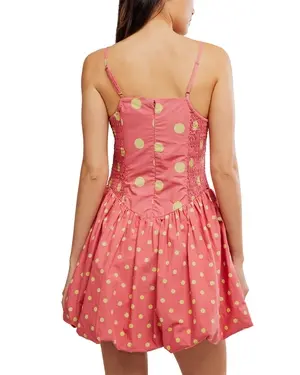 Free People Misty Mini Dress - Red Combo