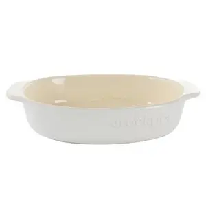 CROCK-POT 2.5 Quart Oval Stoneware Casserole - White