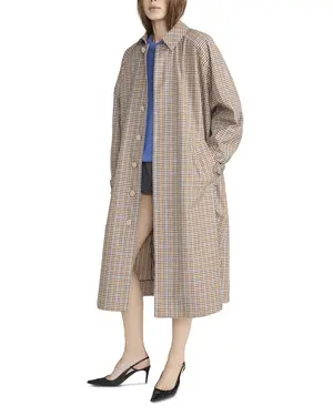FRAME Plaid Mac Coat - Mocha Check