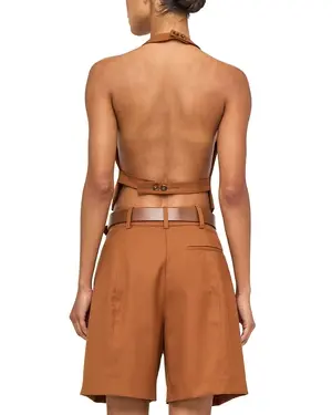 Ronny Kobo Lido Button-front Vest - Rust