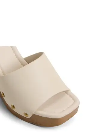 Aldo Platform Wedge Slide Sandal - Other White