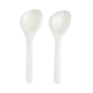 SERRA BY JOIE RUCKER Soleil Salad 2 Piece Server Set Exclusive - Glossy White
