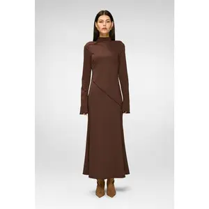 DASKA Jersey Maxi Dress - Brown