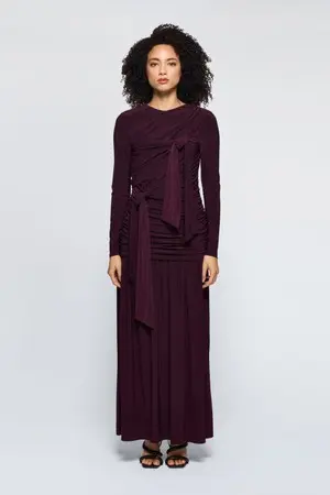 DASKA Maxi Dress With Ruched Details