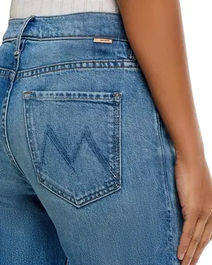 MOTHER The Kick It High Rise Ankle Straight Jeans - Birds Gone