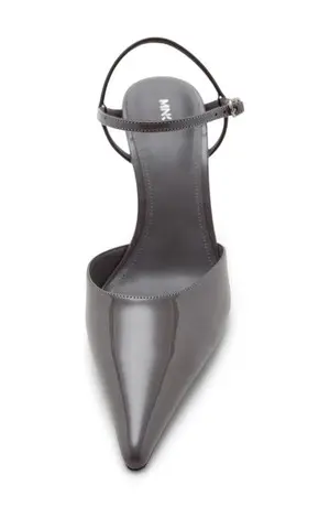 Mango Pointed-toe Slingback Pumps - Grey