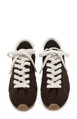 Mango Contrast Suede Sneakers