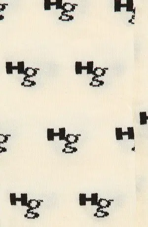 HOMMEGIRLS Logo Jacquard Knee-high Socks - Ivory