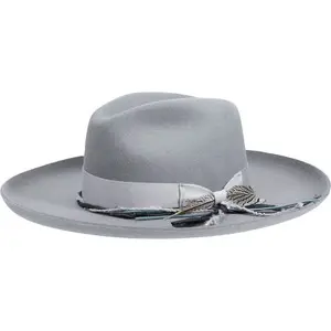 Stetson Oceanus Fedora Hat - Light Grey