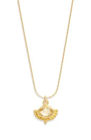CHILD OF WILD Hour Citrine Pendant Necklace - Gold