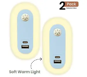 UNCAGED ERGONOMICS Set Of 2 Motion Sensor Night Light Power Hub - One-color