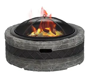 HEATMAXX Outdoor Wood Burning Cast Stone Fire P It - One-color