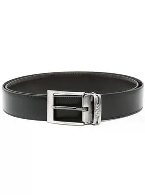 BOSS Logo Buckle Leather Belt