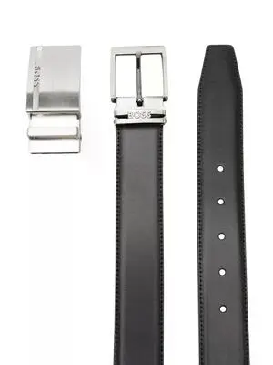 BOSS Logo Buckle Leather Belt