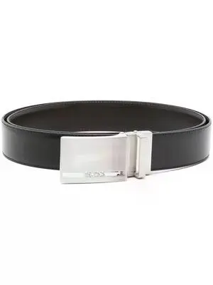BOSS Logo Buckle Leather Belt